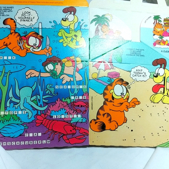 McDonald's | Other | Garfield Set Of Three Mcdonalds Happy Meal Boxes ...